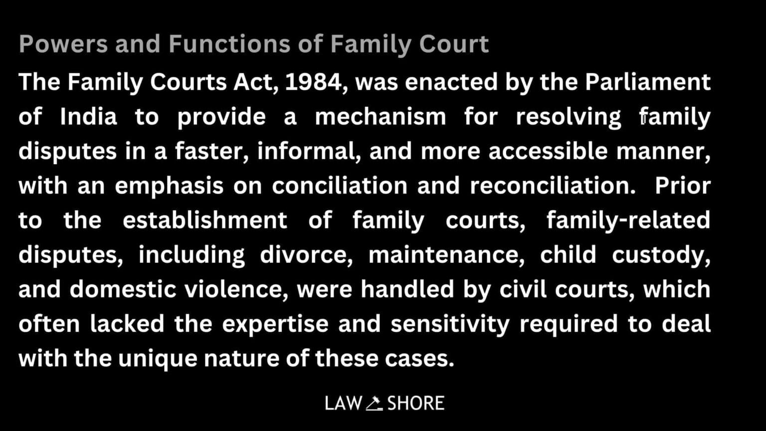 Powers and Functions of Family Court - Law Shore